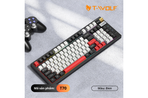 Keyboard phím cơ T-wolf T70 (Đen) Chính Hãng