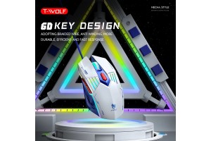Mouse T-wolf G560 Xanh Gaming USB Led